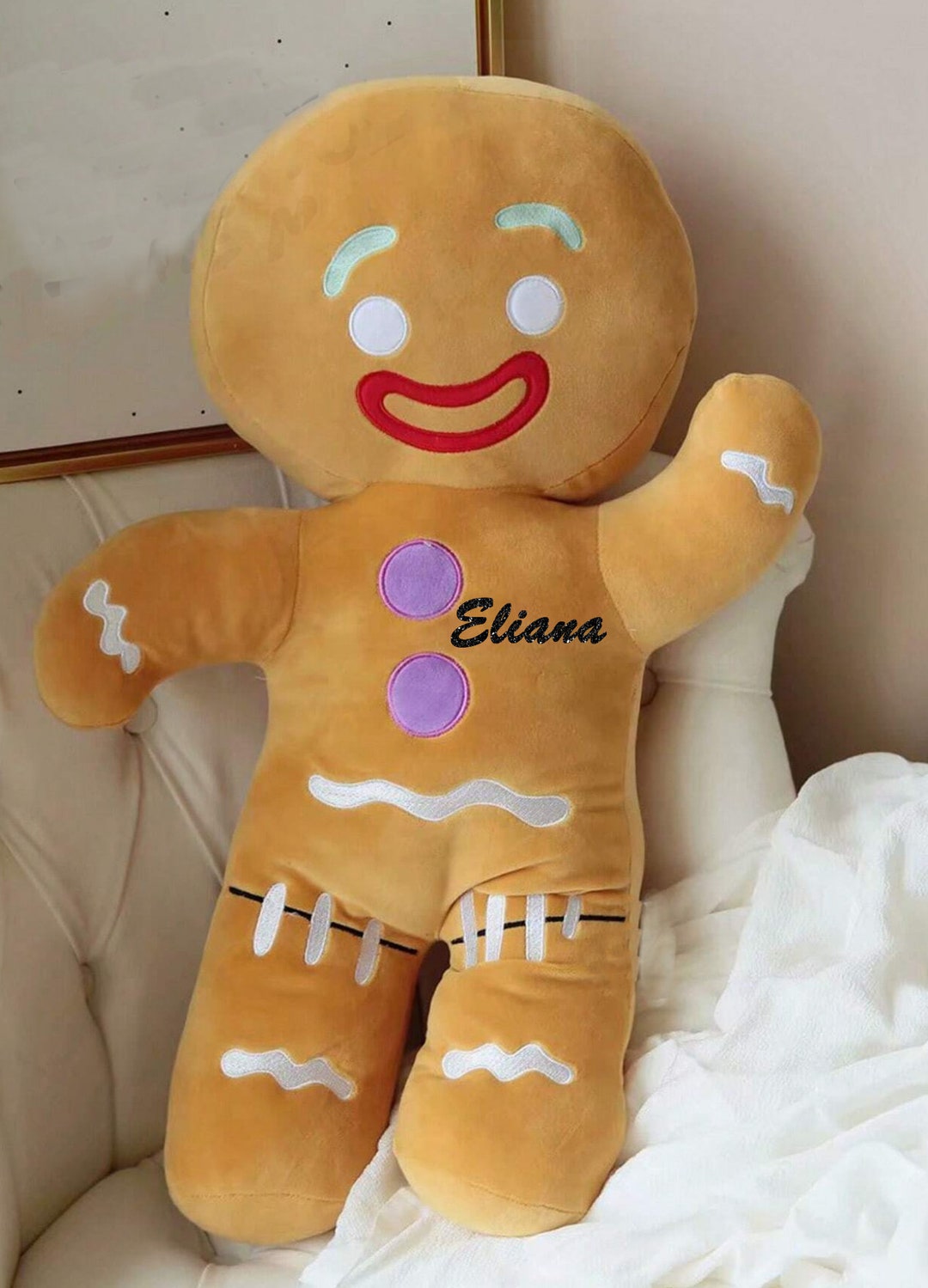 Custom Gingerbread Doll, Custom Halloween Gingerbread Plush Doll, Cute ...