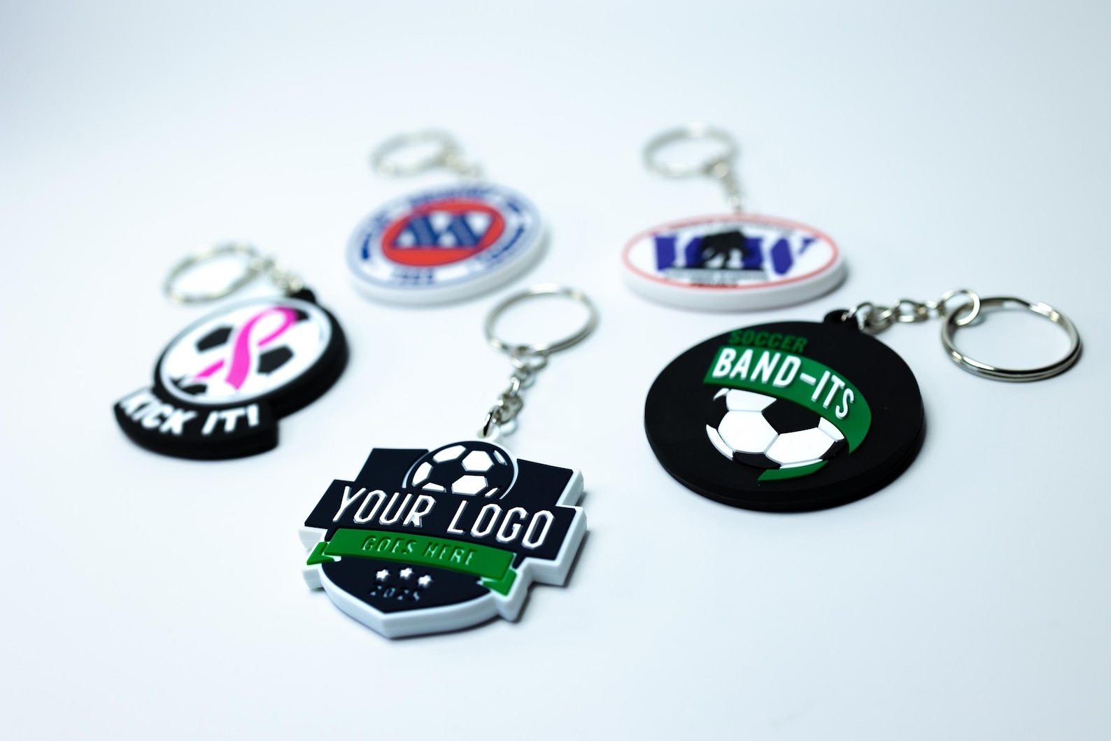 Custom Rubber Keychains Bulk | PVC Logo Keychains From 1.08 Each ...
