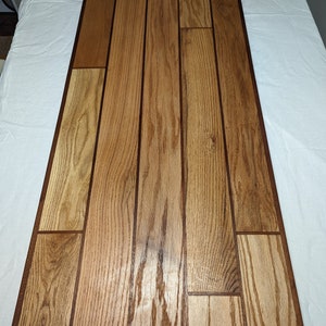 Red Oak table Top With Mahogany Inlay and Trim - Etsy