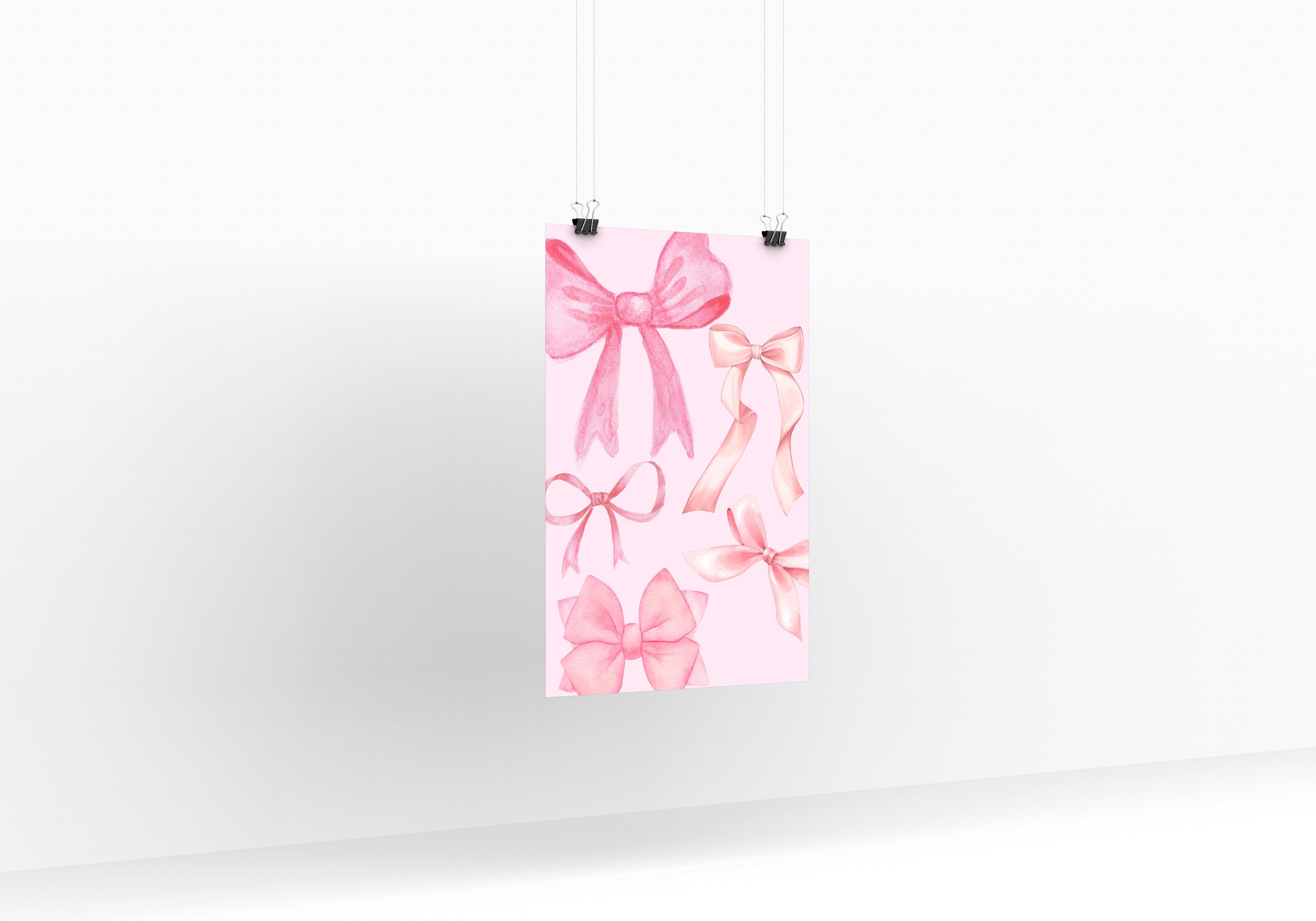 Coquette Bow Pink Aesthetic Poster Digital Print - Etsy