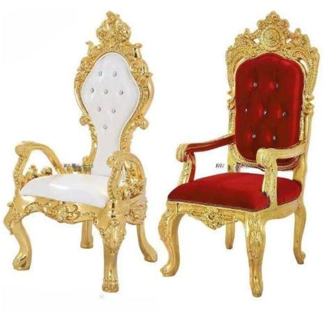 Antique Gold Double Luxury Royal Bride Throne Chairs Wedding - Etsy