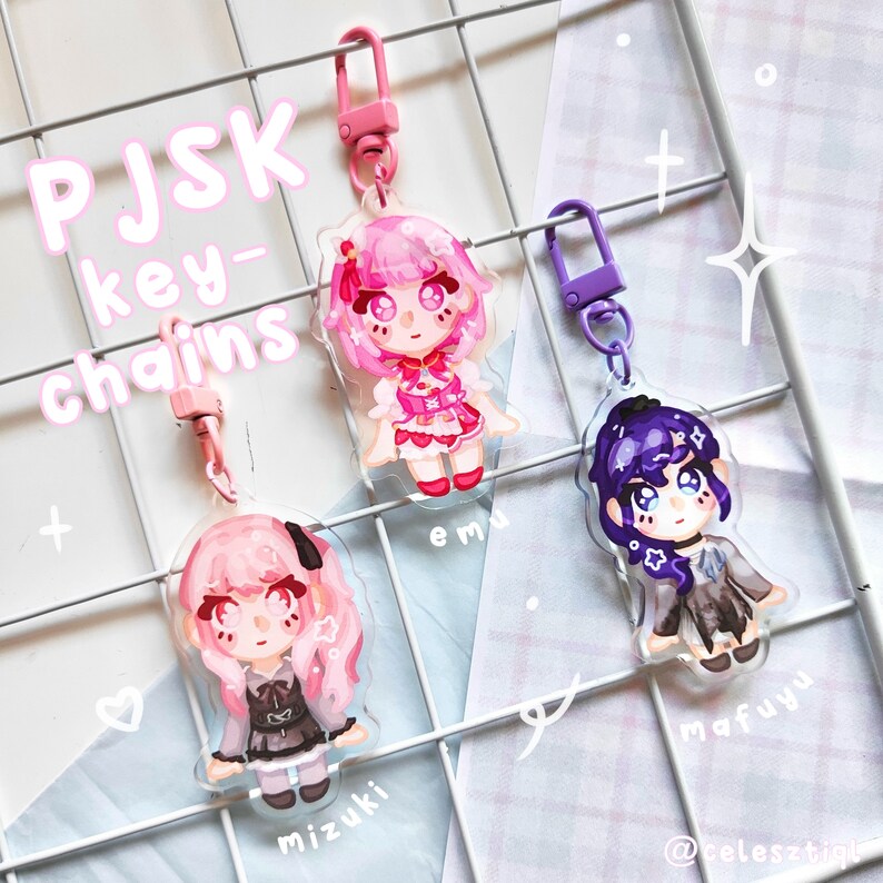 Project Sekai Keychains Emu, Mizuki, Mafuyu - Etsy