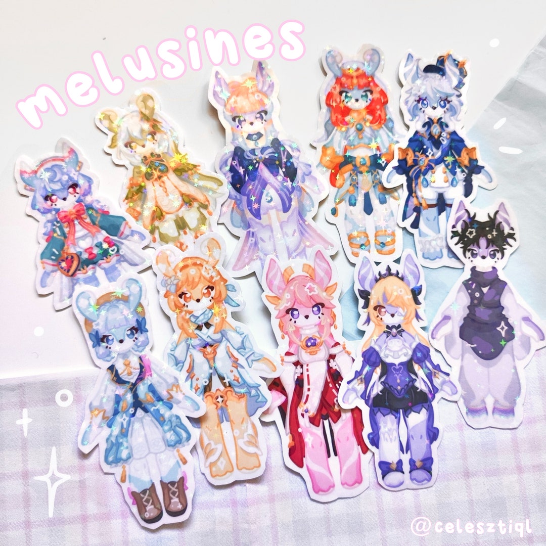 Melusine Holographic Stickers Genshin Impact - Etsy