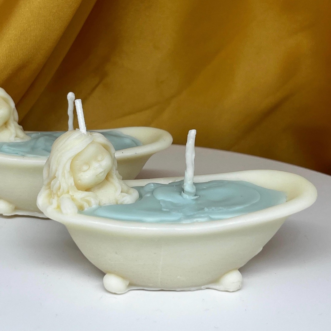 Mermaid in a Tub Candle | 3 Pack | Scented Candle | Soy Beeswax Blend ...
