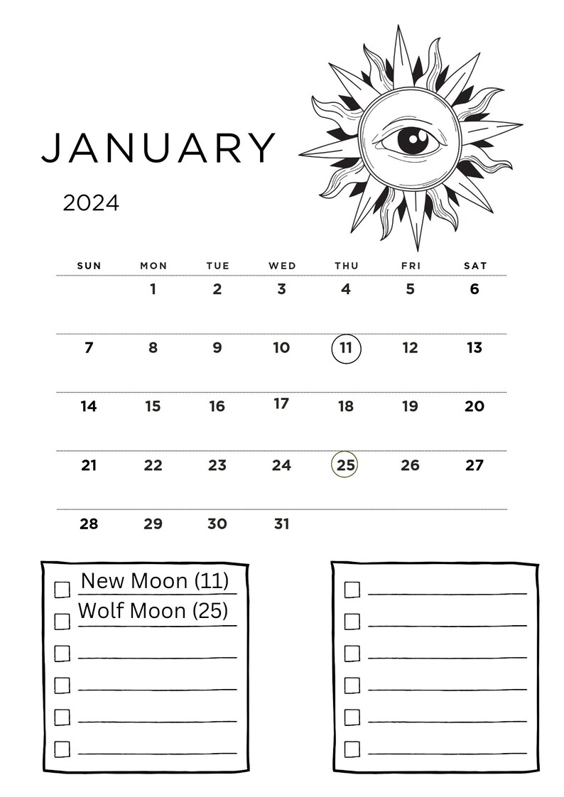 Lunar and Pagan Holiday Calendar Download PDF - Etsy Canada