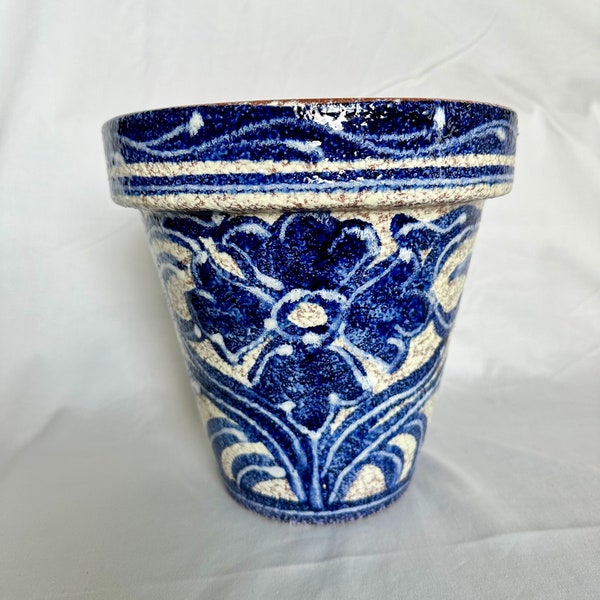Blue Flower Pot - Etsy