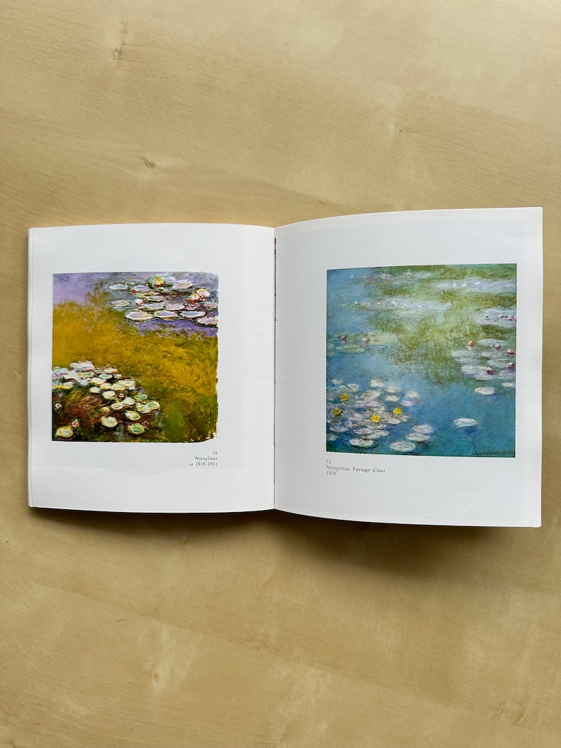 Vintage Monet Book of Prints 1987, Printed in Italy Small Coffee Table ...