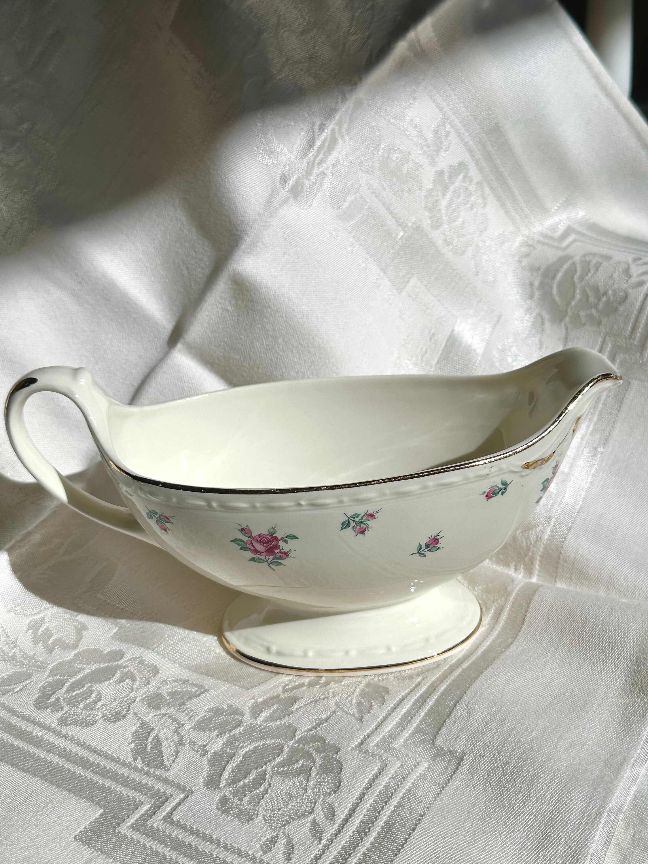 Antique rambler Rose Homer Laughlin Dish 1950s Eggshell Georgian, Made ...