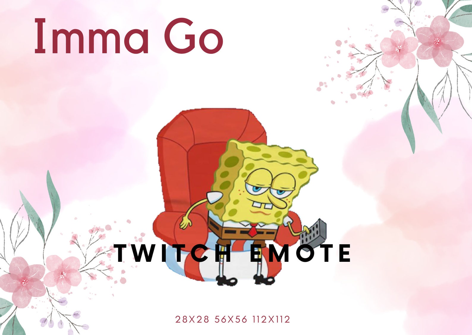 Imma Go Spongebob Emote - Etsy