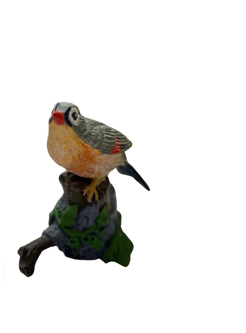 Franklin Mint Bird Figures Magnolia Warbler Pekin Robin Painted Bunting ...