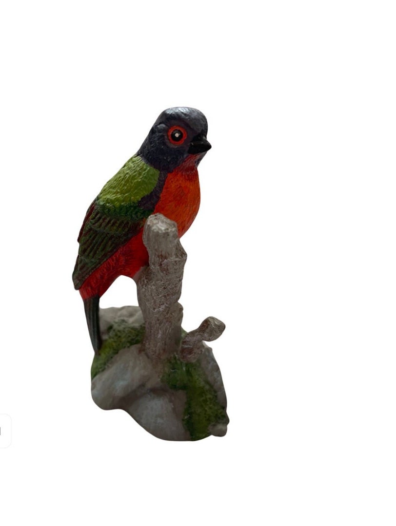Franklin Mint Bird Figures Magnolia Warbler Pekin Robin Painted Bunting ...