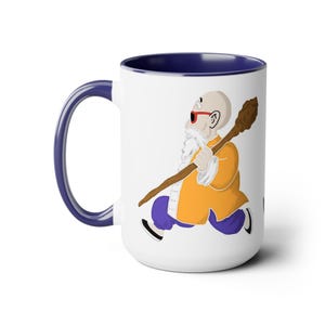 Goku, Master Roshi, and Krillin Ceramic Mug 15oz, Anime Mug, Dragonball ...