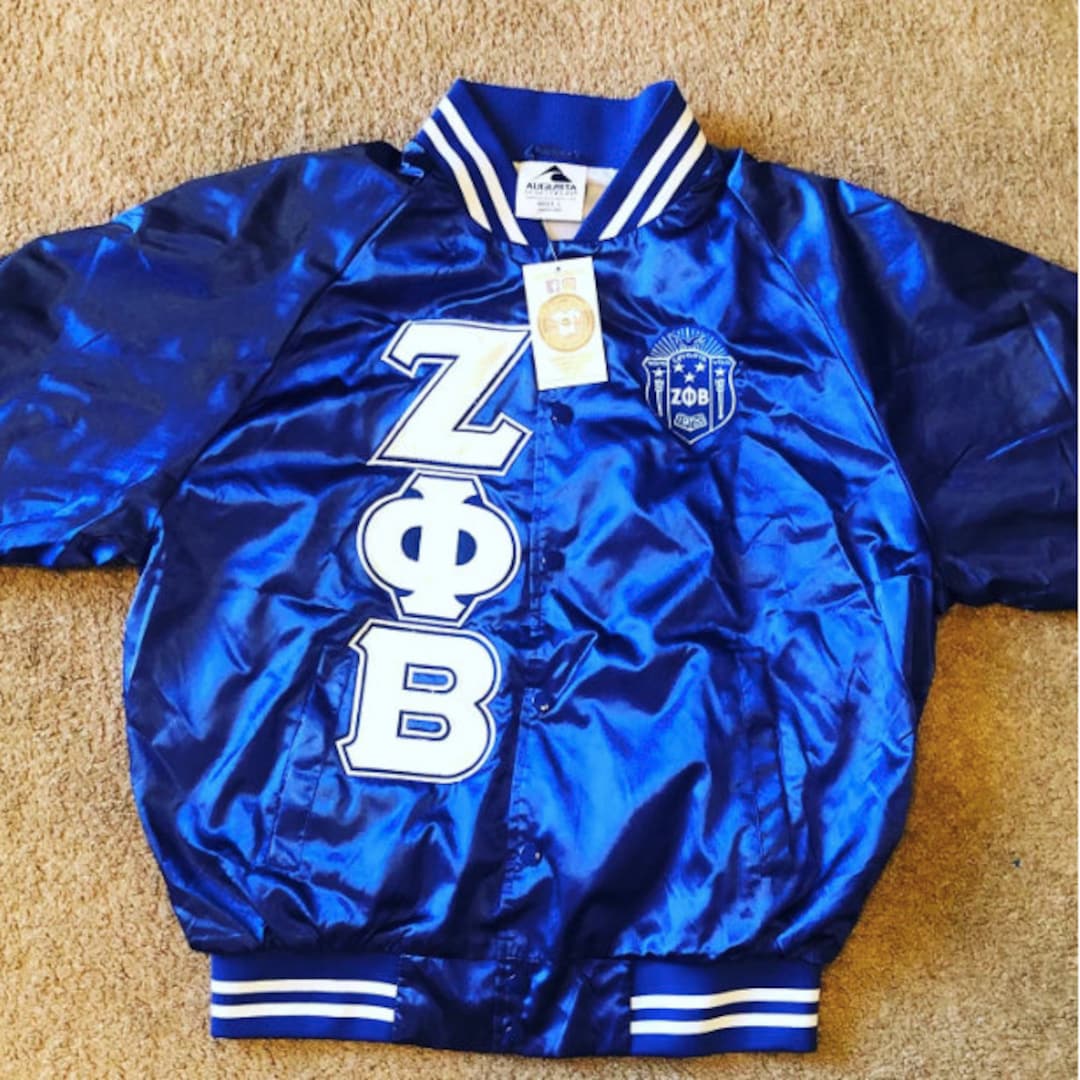 Zeta Phi Beta Royal Blue Satin Bomber Jacket - Etsy