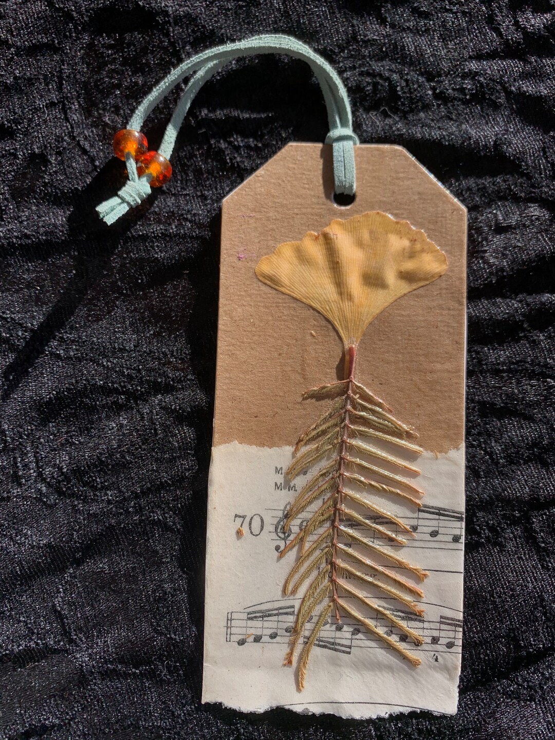 Handmade Pressed Flower Bookmark Sheet Music Contact Sheet Alcatraz ...