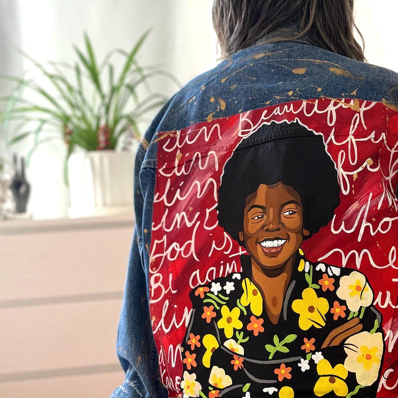 Hand Painted Jacket Coat - Etsy