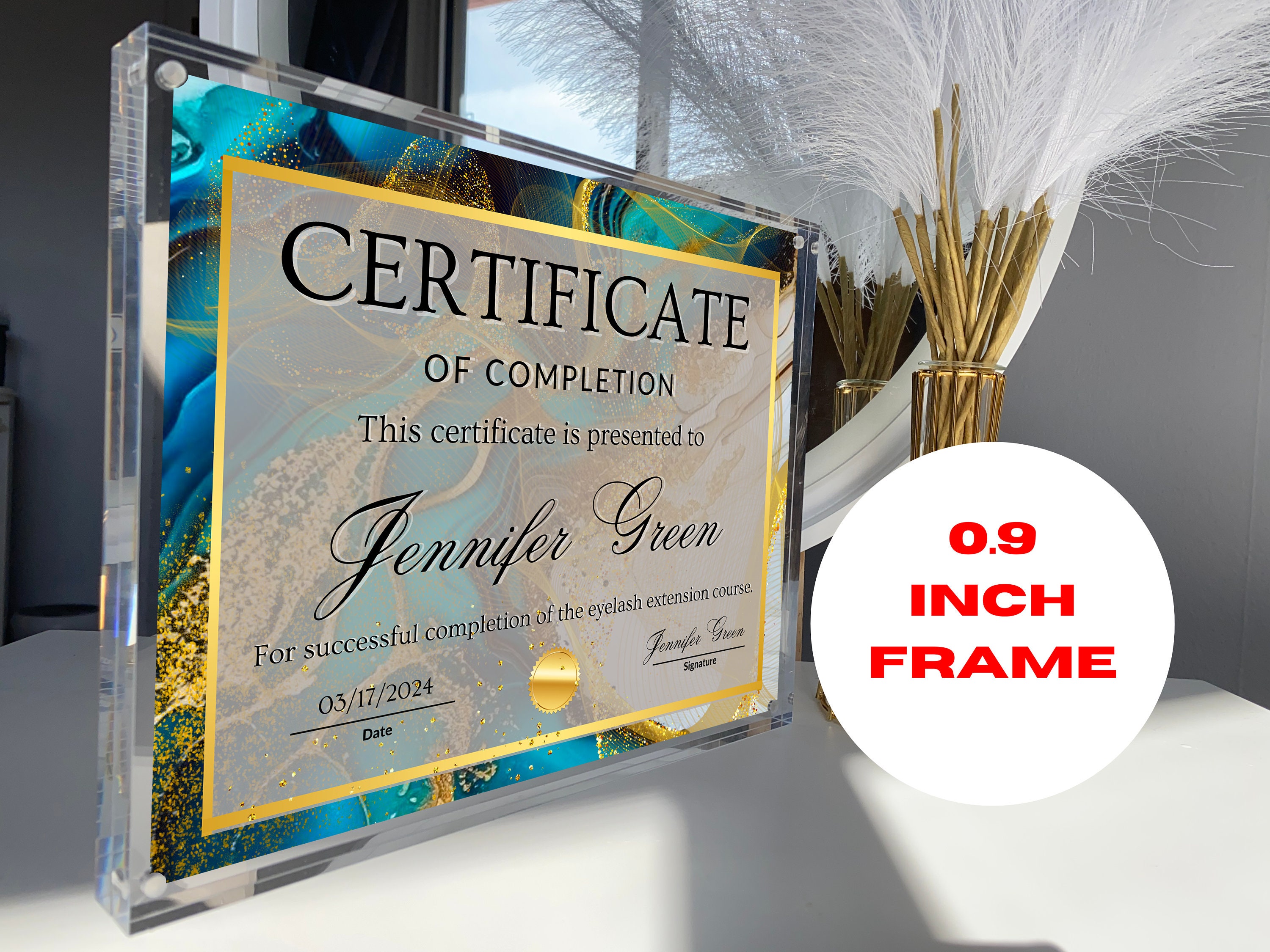 Certificate of Completion Framed in Photo Frame,course Framed ...
