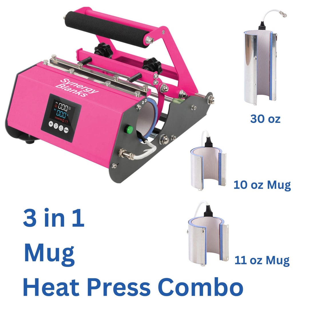 Synergy Blanks Elite Pro 3 in 1 Mug / Tumbler Heat Press - Bright Pink - Etsy