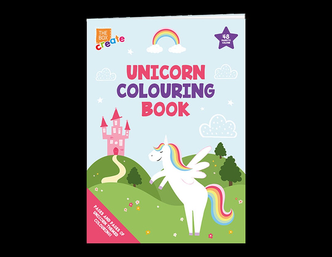 Unicorn Colouring Book - Etsy