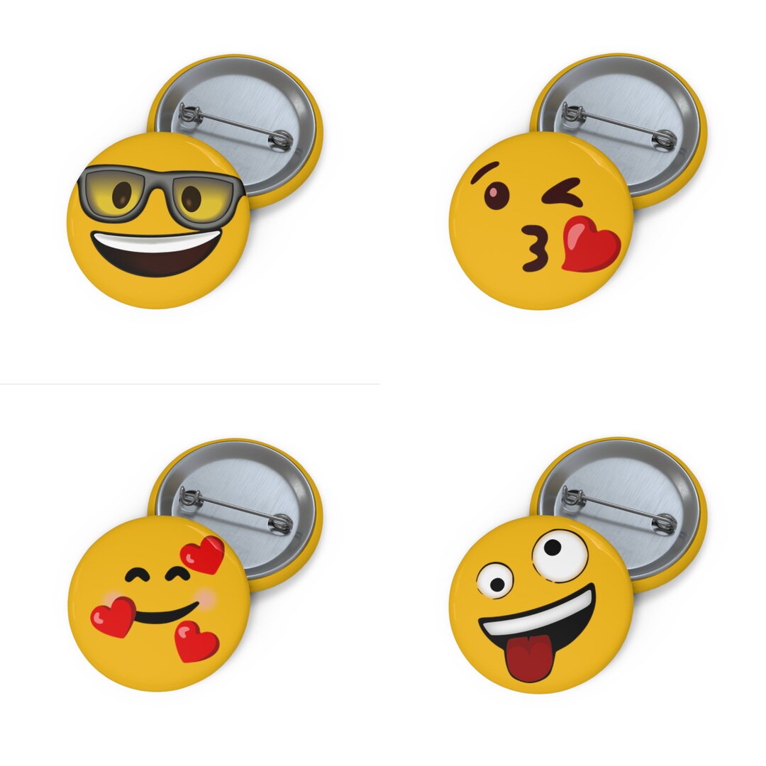 Pin Button With Different Emoji Logo to Decorate Your Backpack or Your ...