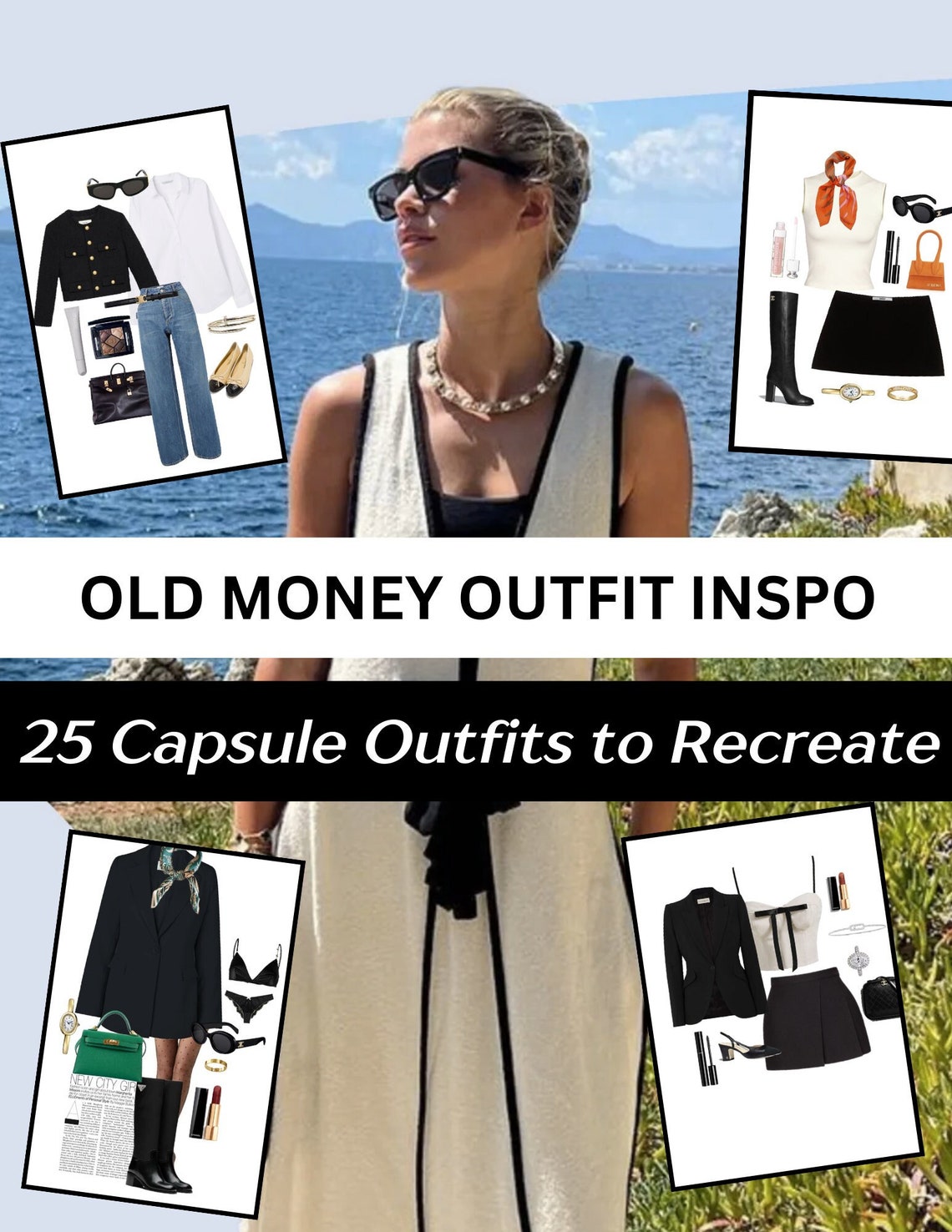 Old Money Aesthetic Outfit Inspiration Capsule Wardrobe Elegant Classic ...