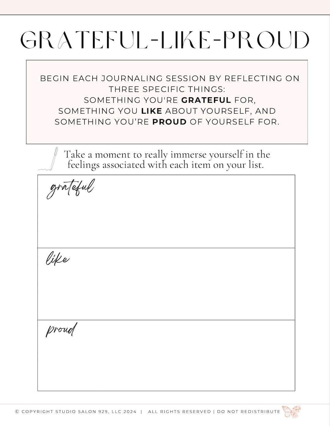 Guided Journaling: Gratitude Sheet - Etsy