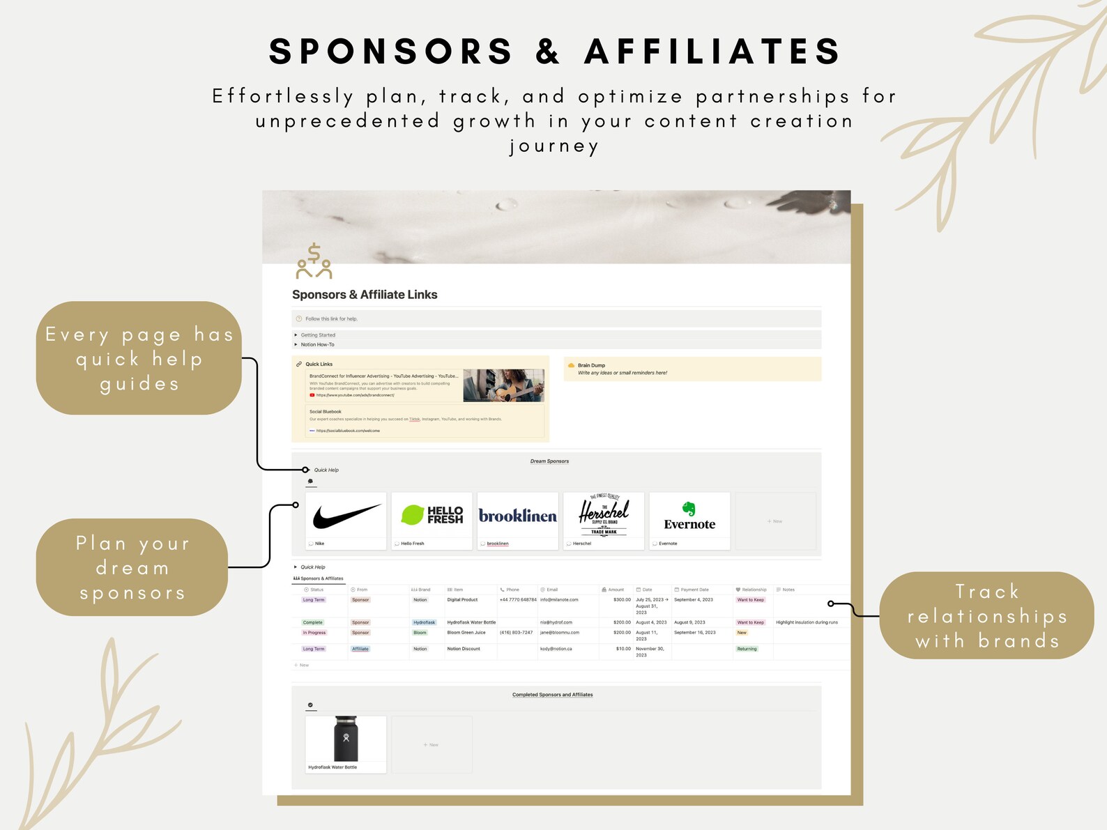 BOHO Tiktok Notion Template, Minimal Content Planner for Notion ...