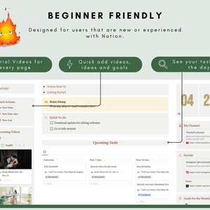 Youtube Notion Template, Studio Ghibli Content Planner, Notion ...