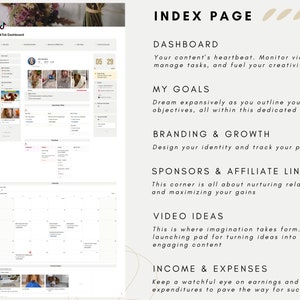 BOHO Tiktok Notion Template, Minimal Content Planner for Notion ...