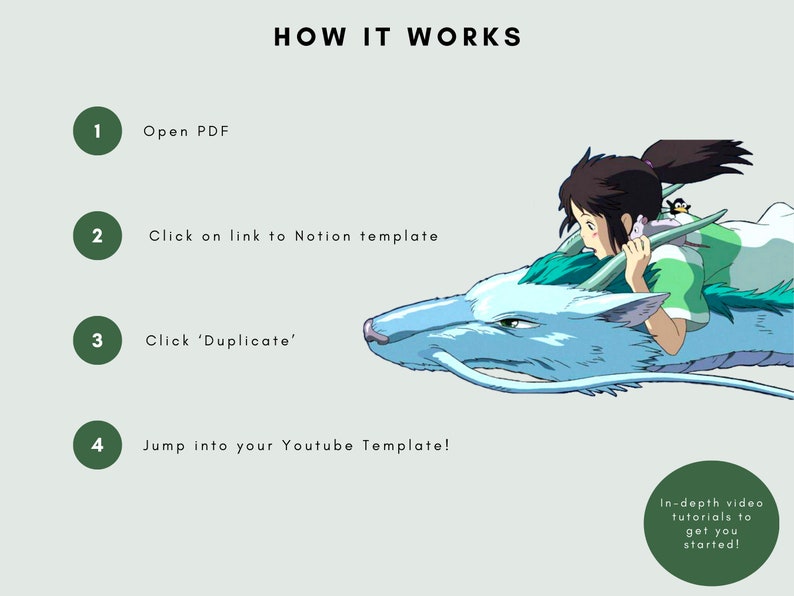 Youtube Notion Template, Studio Ghibli Content Planner, Notion ...