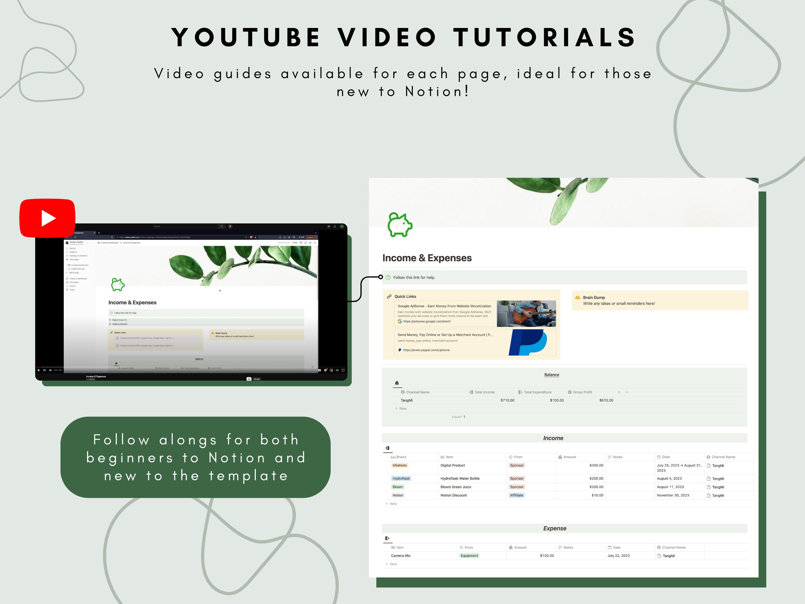 Tiktok Content Planner, Aesthetic Notion Planner ,notion Dashboard,beginner Friendly Template ...