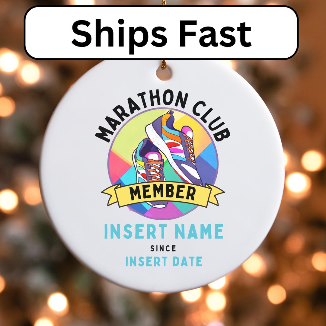 Custom Marathon Gift, Running Christmas Ornament, Marathoners Gift, Run ...