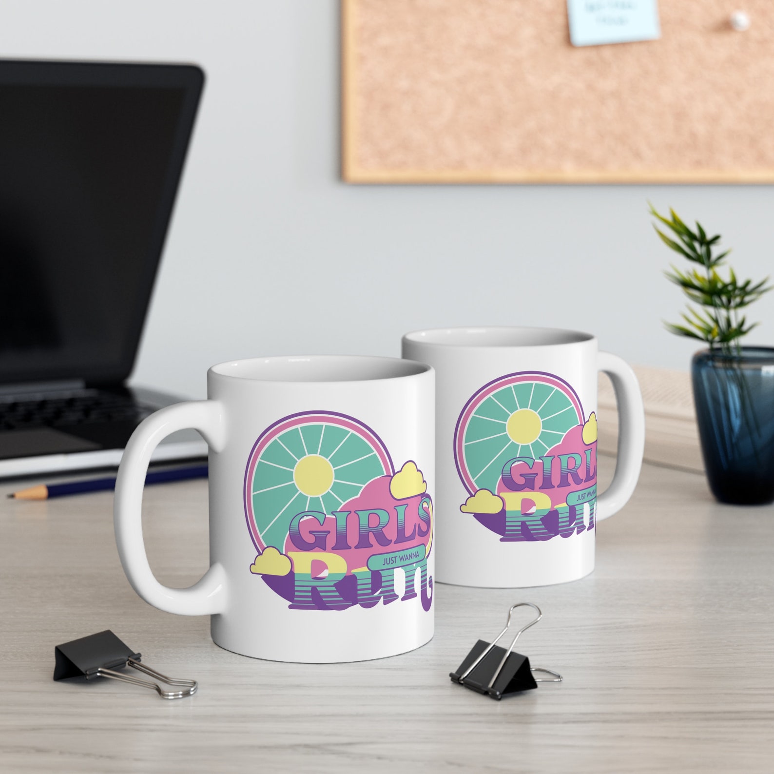 Running Coffee Mug, Girls Just Wanna Run, Coffee Mug, Running Gift ...