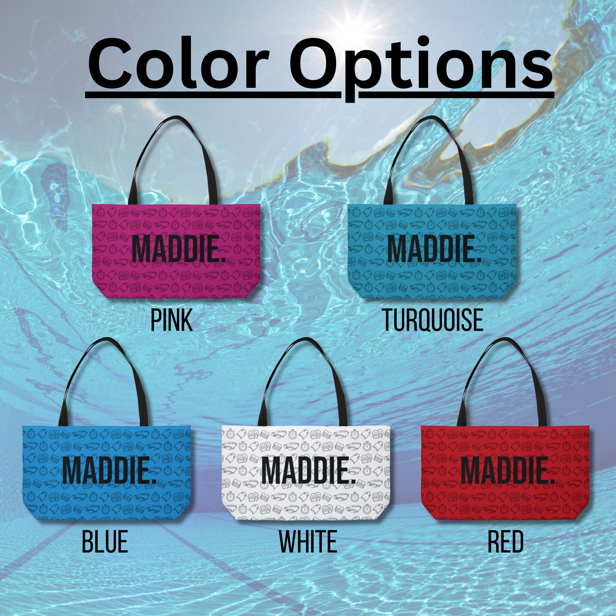 Custom Swim Bag, Personalized Swimming Bag, Custom Swim Gift, Personal ...