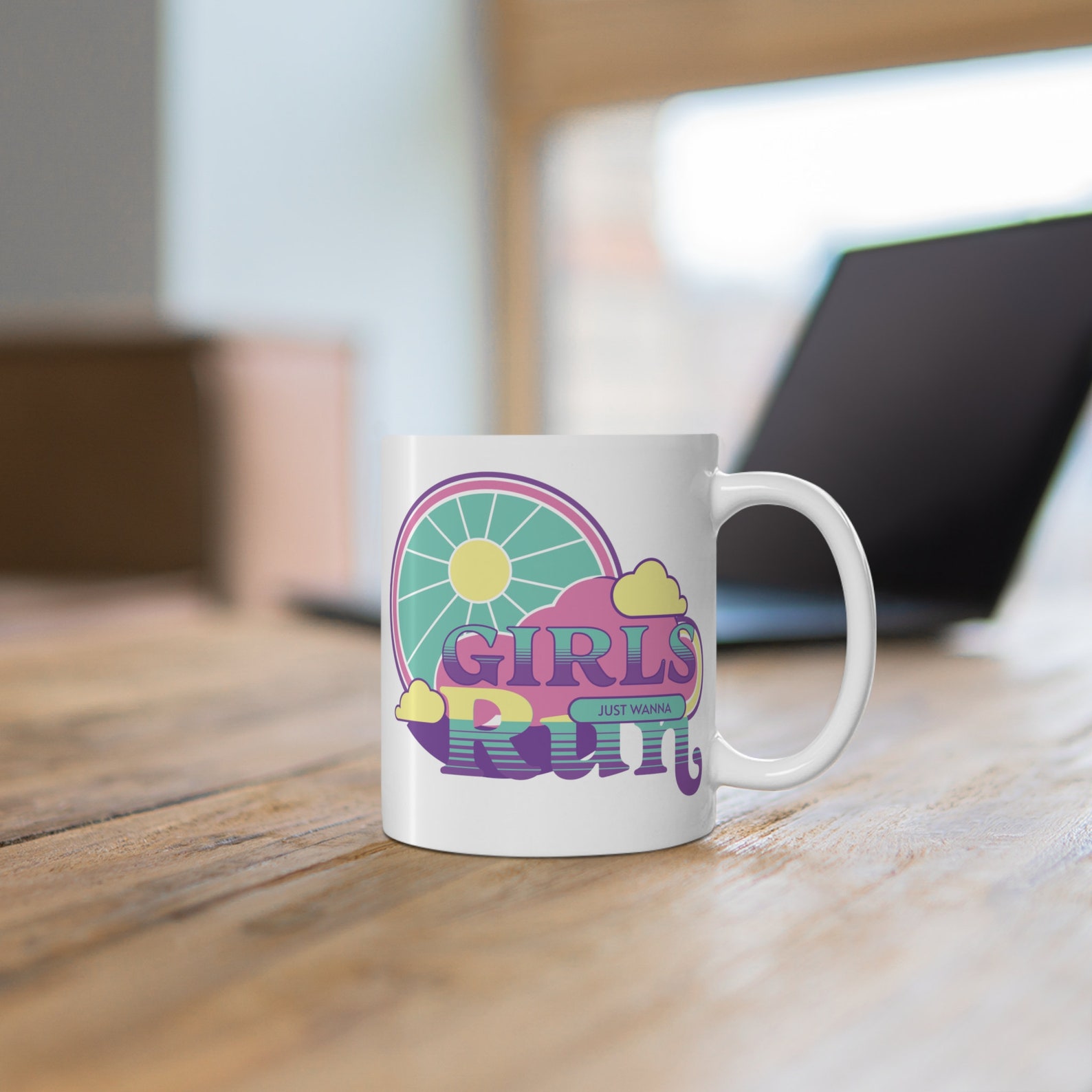 Running Coffee Mug, Girls Just Wanna Run, Coffee Mug, Running Gift ...