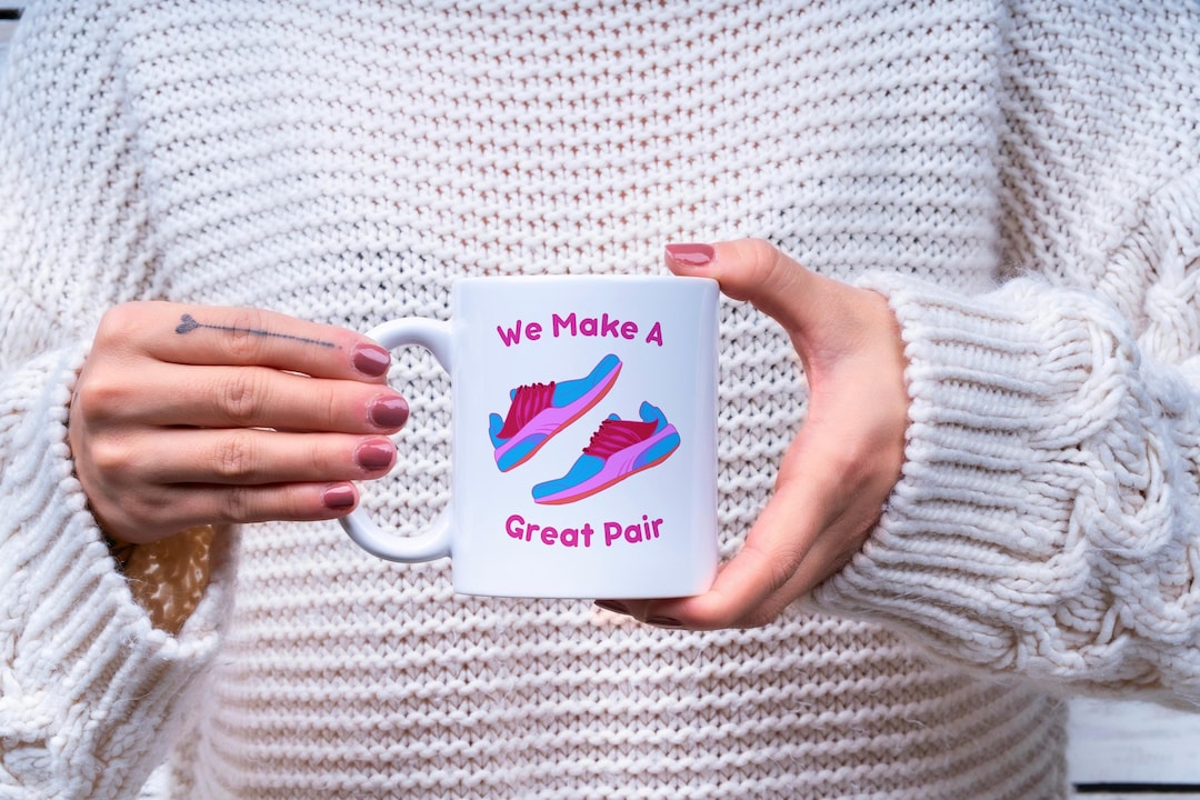 Women's Running Coffee Cup, Running Shoes Mug, We Make A Great Pair ...