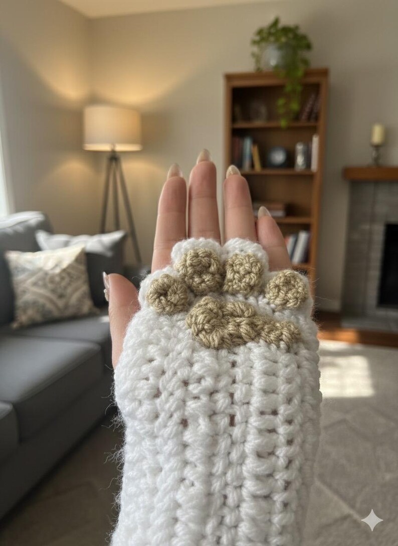 Paw Gloves Crochet Pattern – Cute Cat Paw Mittens PDF, Easy Crochet ...