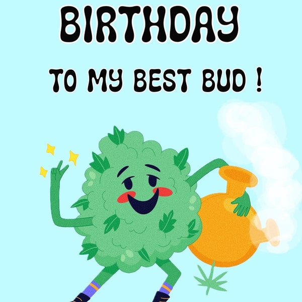 Weed Birthday Card - Etsy