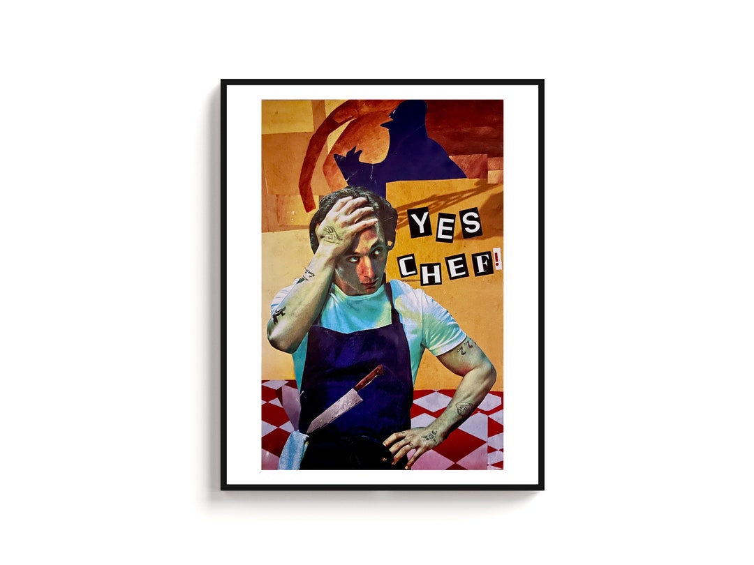 Yes Chef the Bear Collage Art Print Digital Download - Etsy