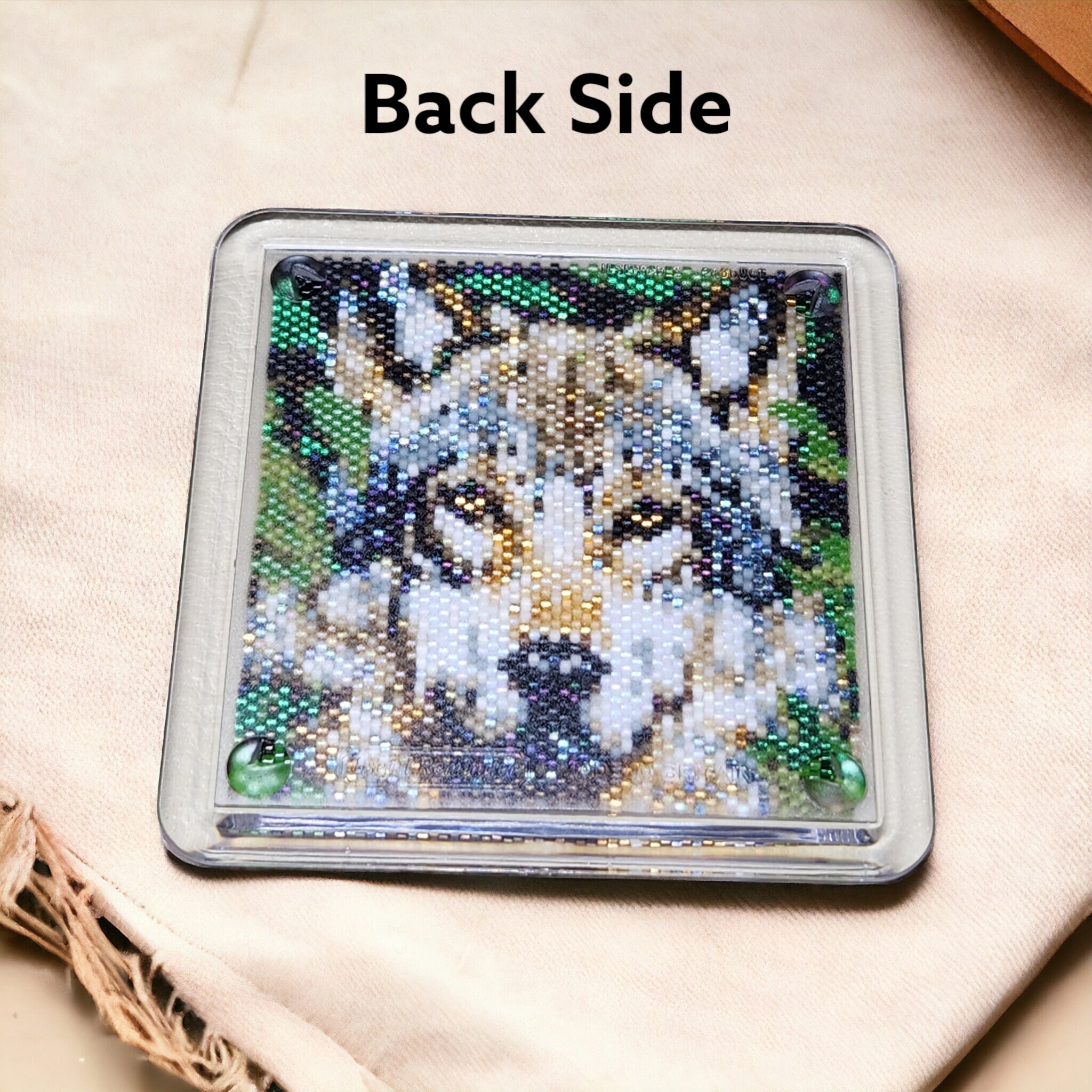 Timber Wolf Coaster Pattern in Even Count Peyote Stitch - Etsy