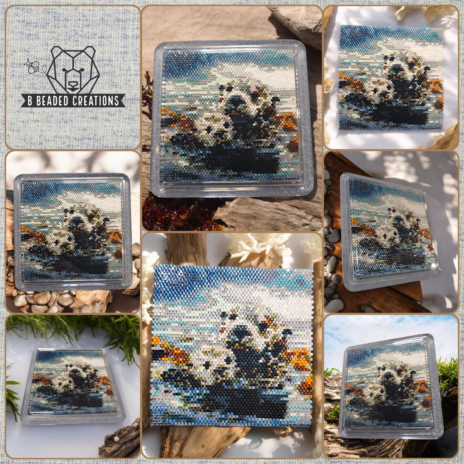 Pacific Northwest Marine Animal Even Count Peyote Coaster Patterns *SET ...
