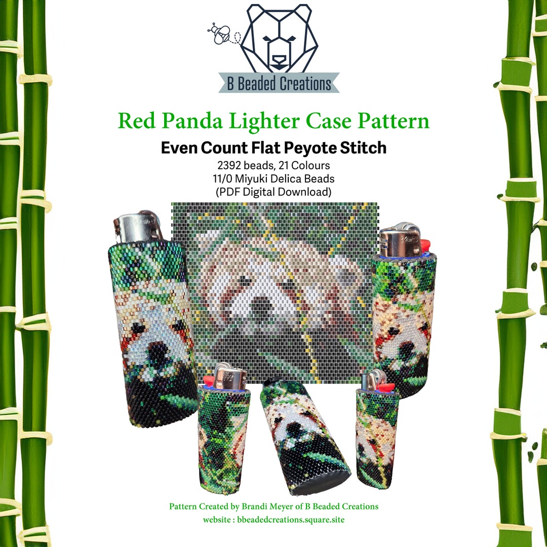 Red Panda Lighter Case Pattern Even Count Peyote - Etsy