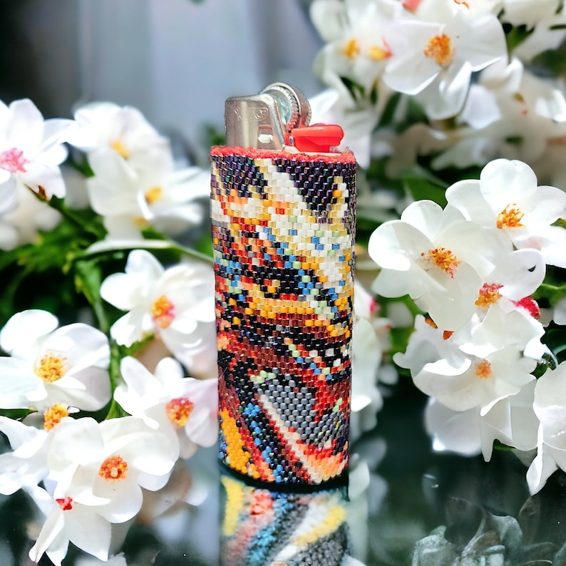 Majestic Dragon Lighter Case Pattern in Even Count Peyote Stitch - Etsy