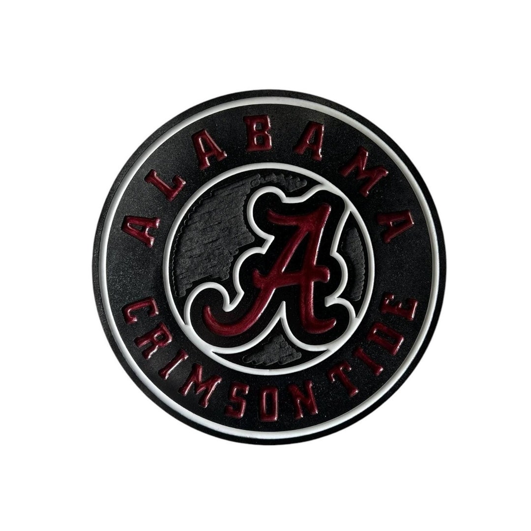 Alabama Crimson Tide Wood Wall Art Alabama Home Decor Roll Tide Wood ...