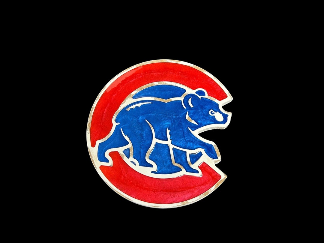 Chicago Cubs Wood Art Epoxy Wood Decor Chicago Home Decor Cubs Wall Art ...