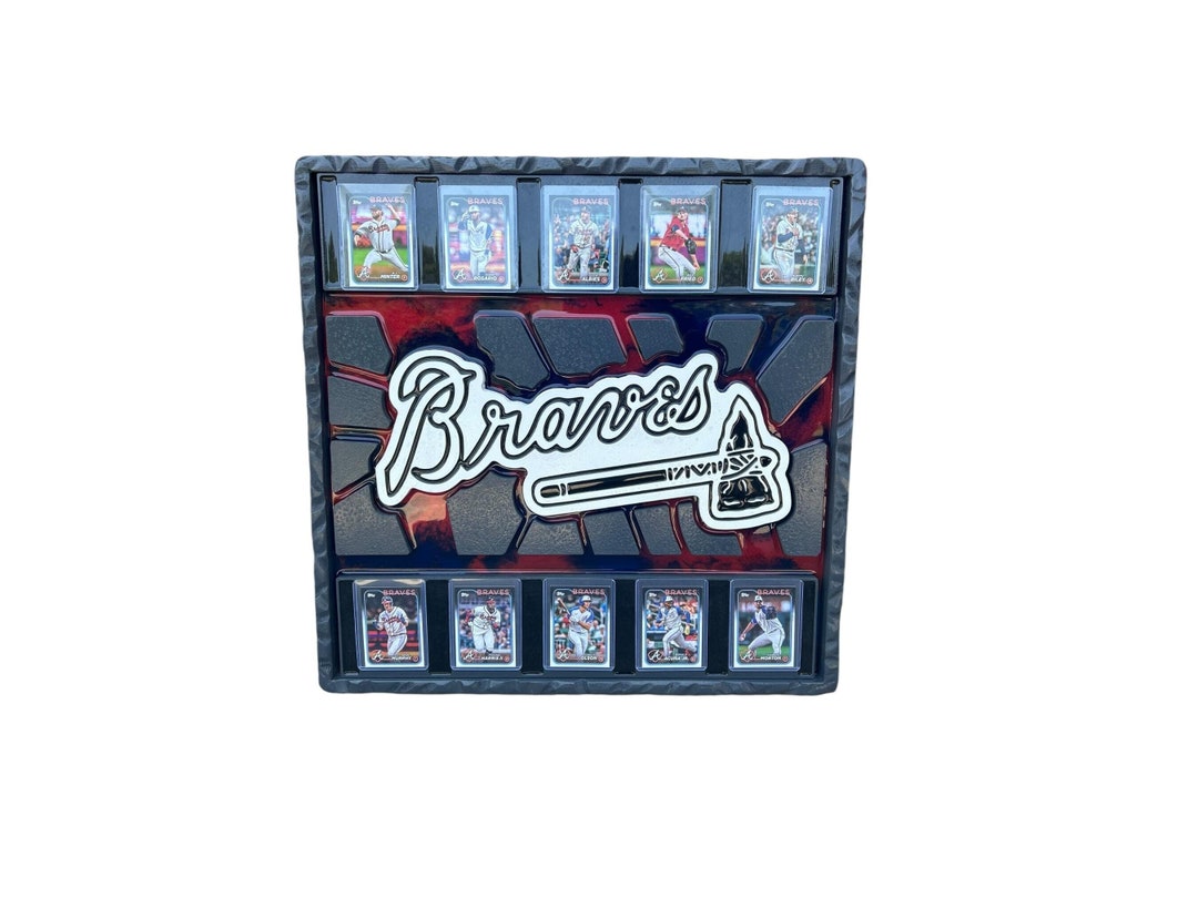 Atlanta Braves Hanging Wall Decor WITH TRADING CARDS , Braves Home ...