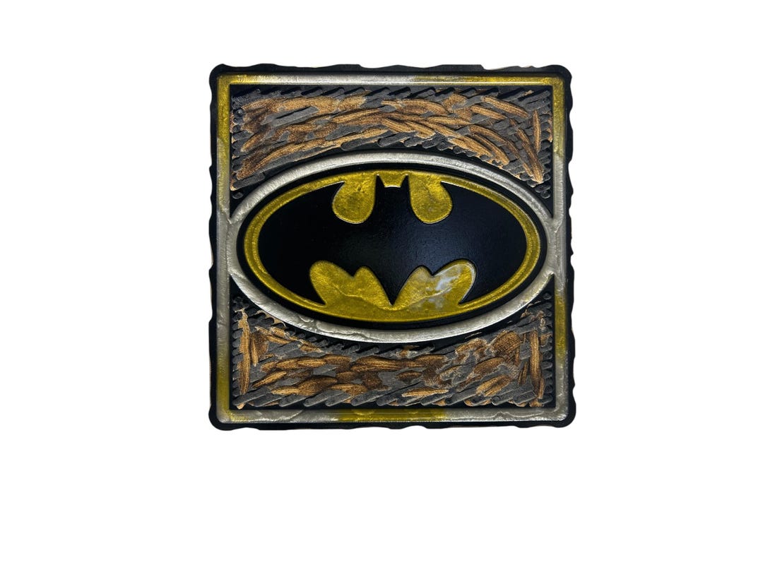 Rustic Batman Comic Wall Hanging Wood and Epoxy Art Batman Home Decor ...