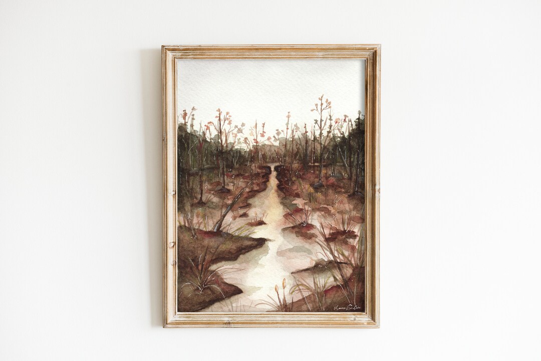 Salt Marsh Watercolor Painting | Marsh Art Print | Coastal Decor ...