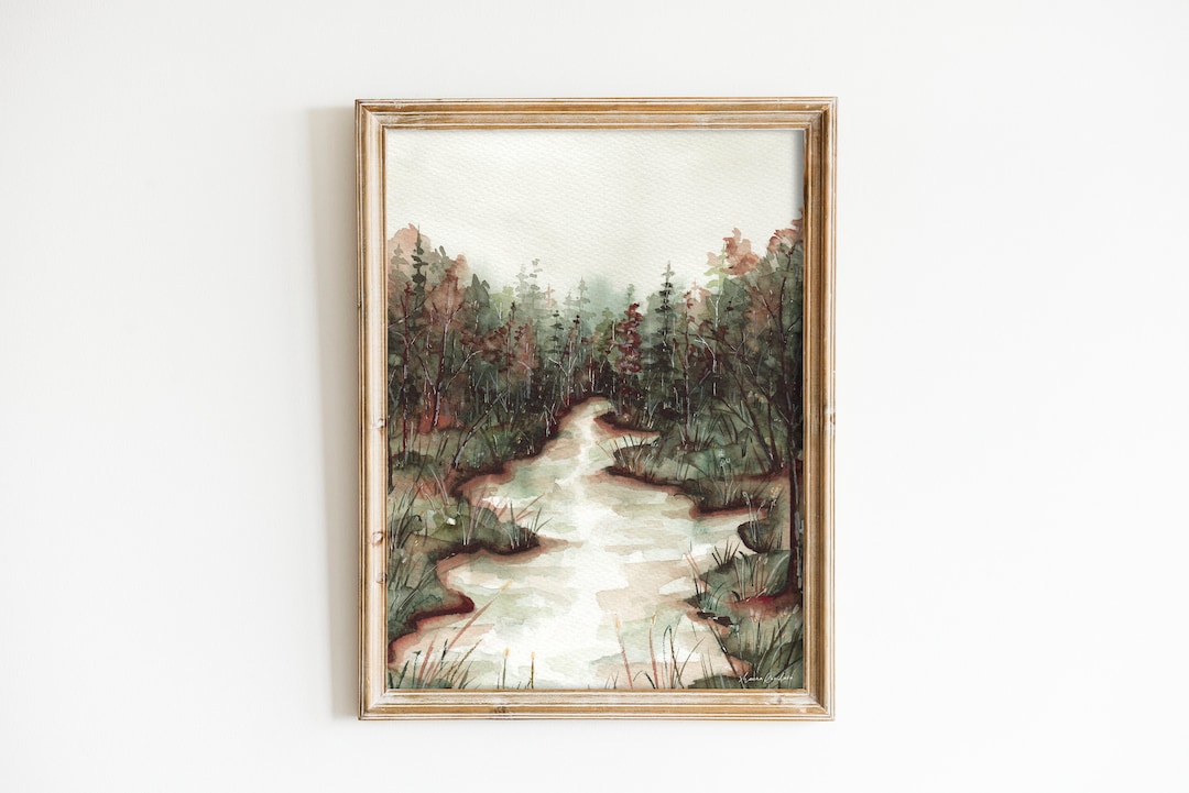 Salt Marsh Watercolor Painting | Marsh Wall Art | Marsh Art Print ...