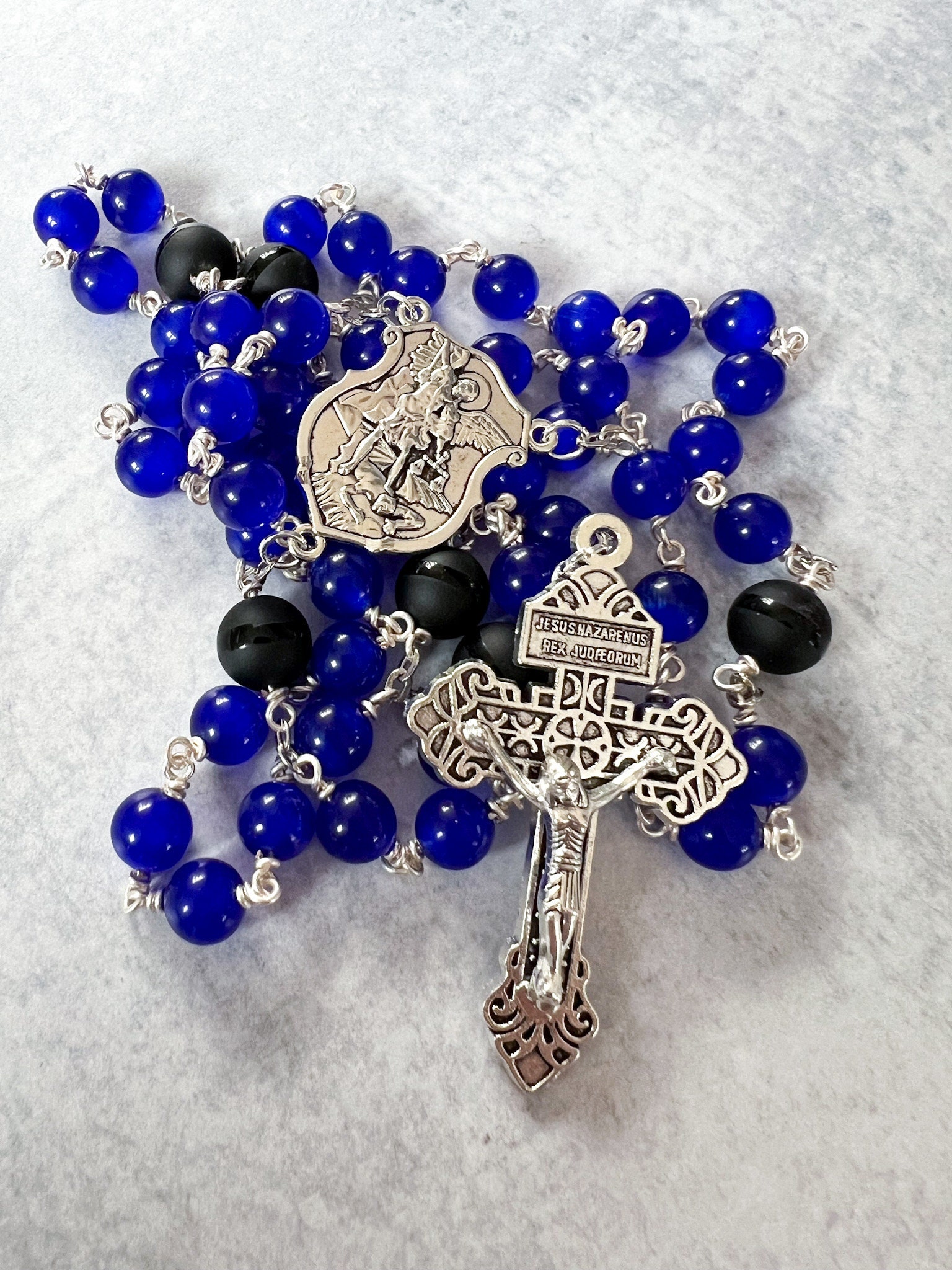 Thin Blue Line St. Michael the Archangel Rosary - Etsy