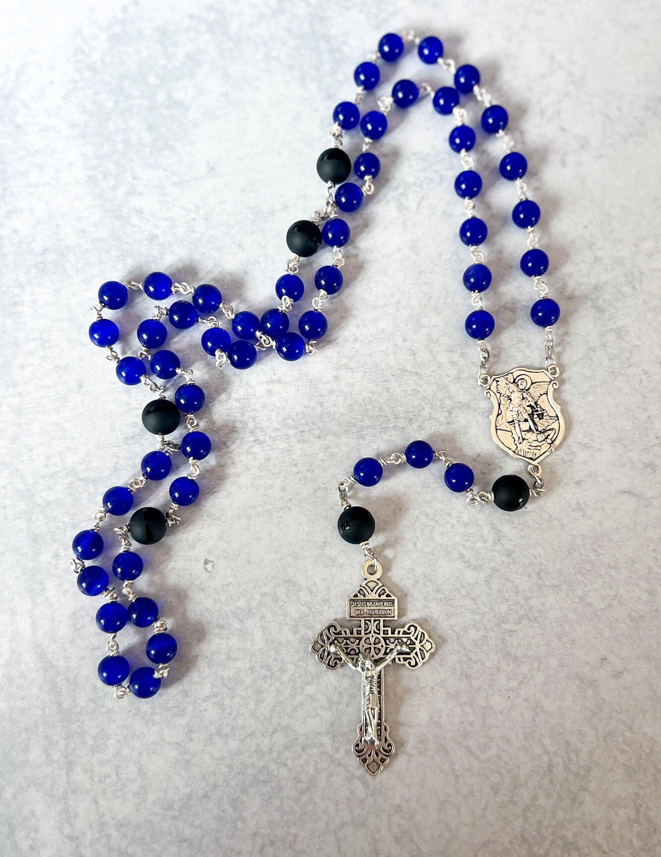 Thin Blue Line St. Michael the Archangel Rosary - Etsy